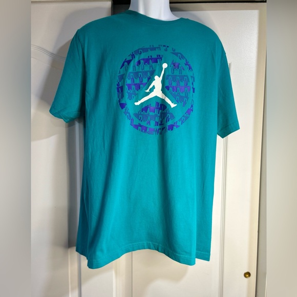 Jordan | Shirts | Jordan Vintage Tee Shirt Aqua With Purple Design With ...